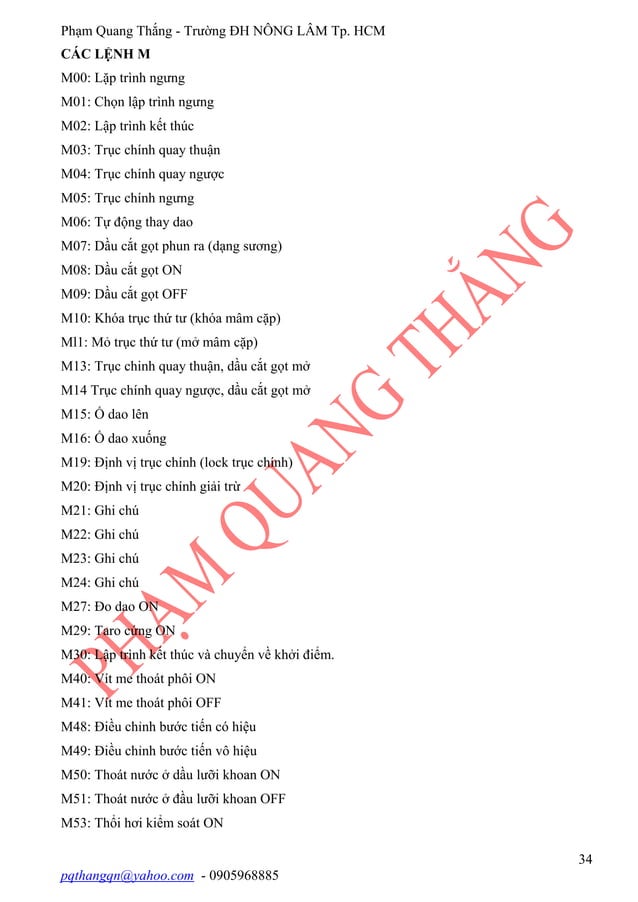 Van hanh may phay | PDF