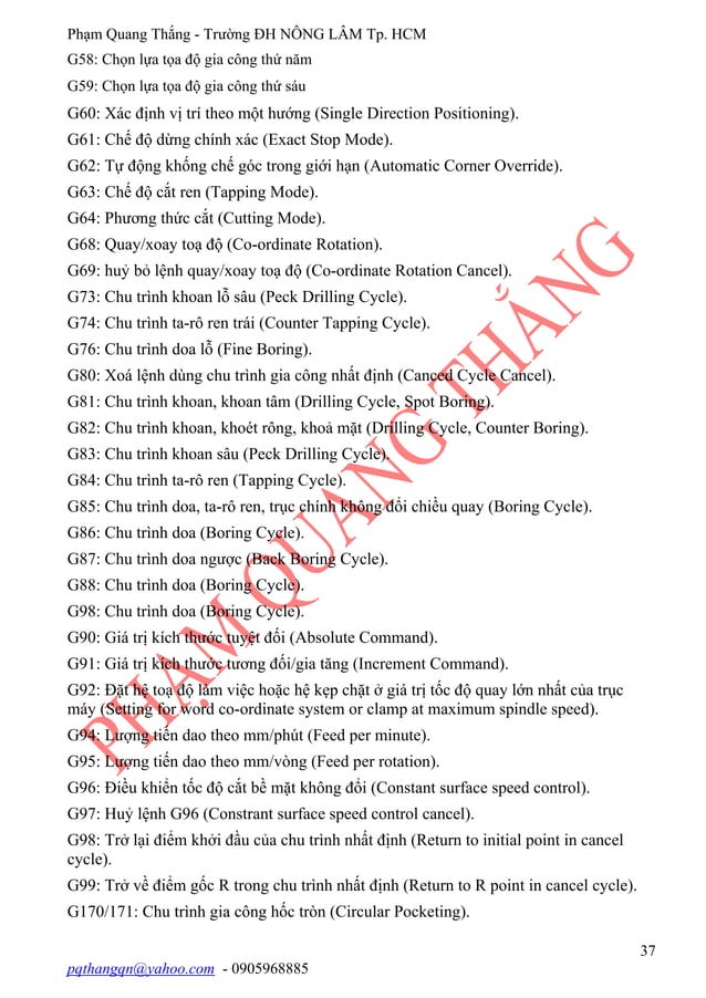 Van hanh may phay | PDF