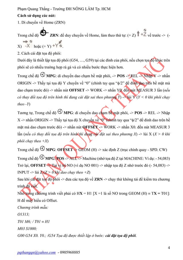 Van hanh may phay | PDF