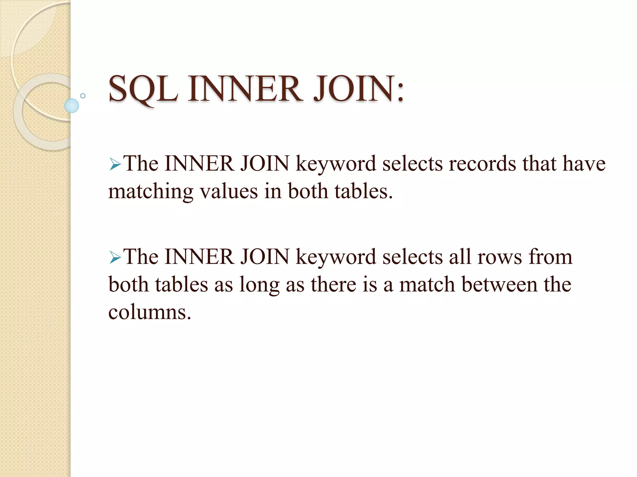 joins and subqueries in big data analysis | PPTX