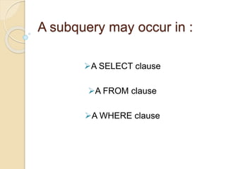 joins and subqueries in big data analysis | PPTX