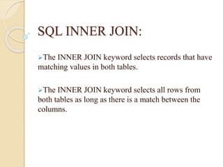 joins and subqueries in big data analysis | PPTX