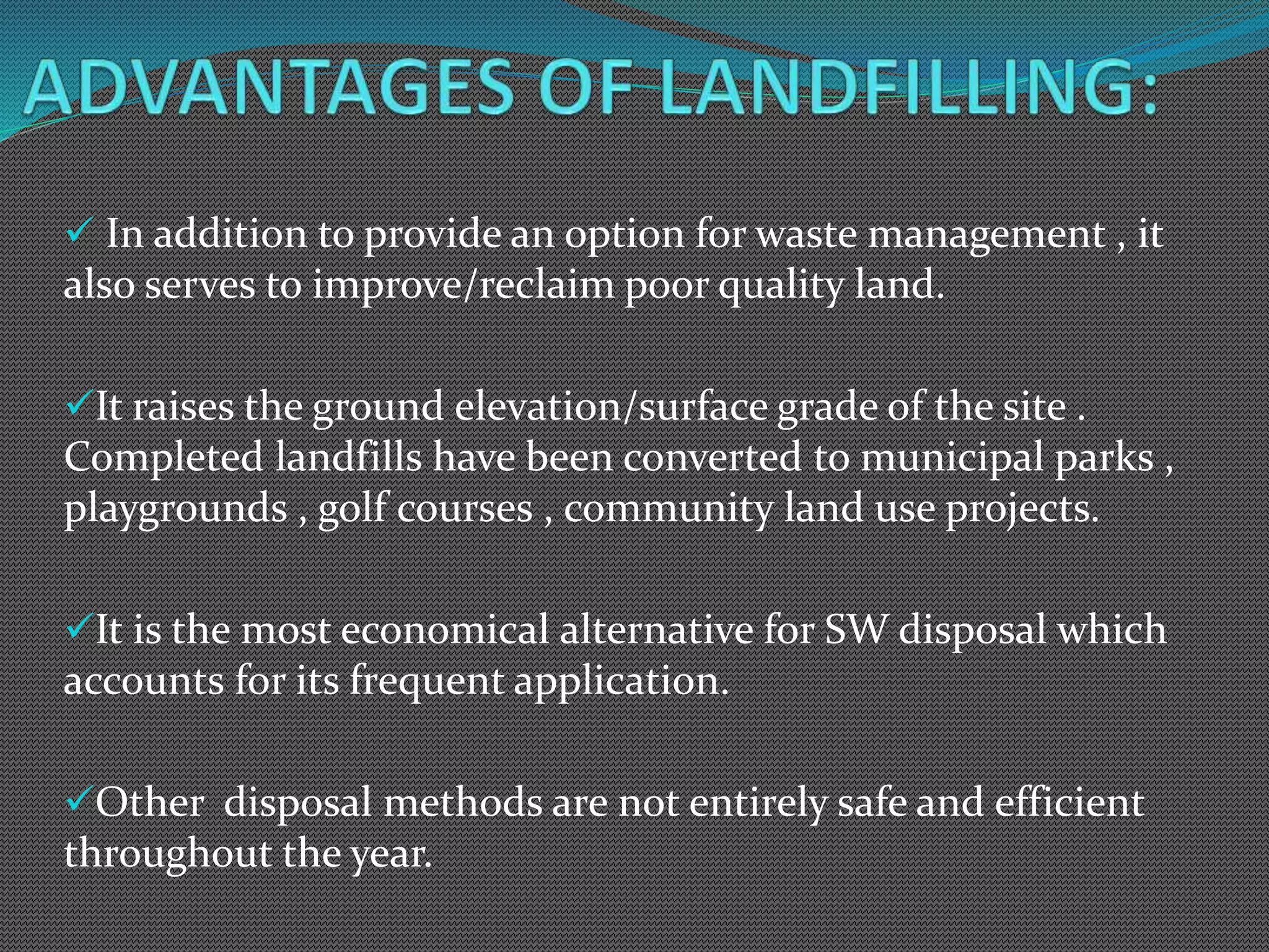 solid waste management to landfills | PPTX