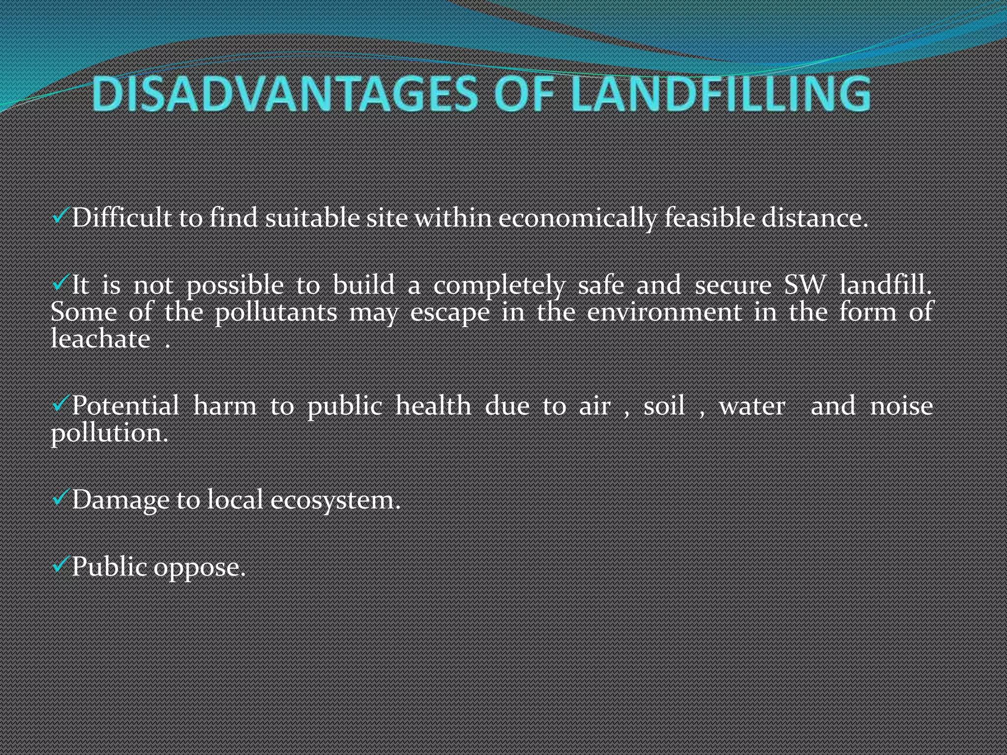 solid waste management to landfills | PPTX