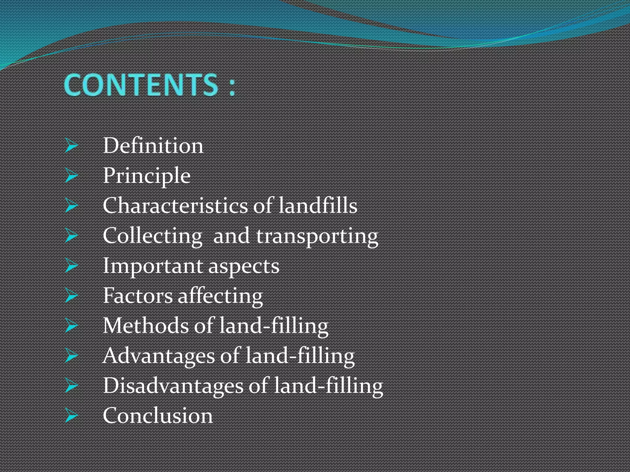 solid waste management to landfills | PPTX