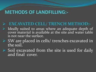 solid waste management to landfills | PPTX