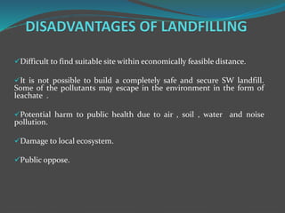 solid waste management to landfills | PPTX
