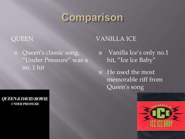 Vanilla ice vs. queen | PPTX | Classic Rock | Rock Music