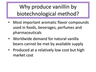 Vanillin Production | PPTX
