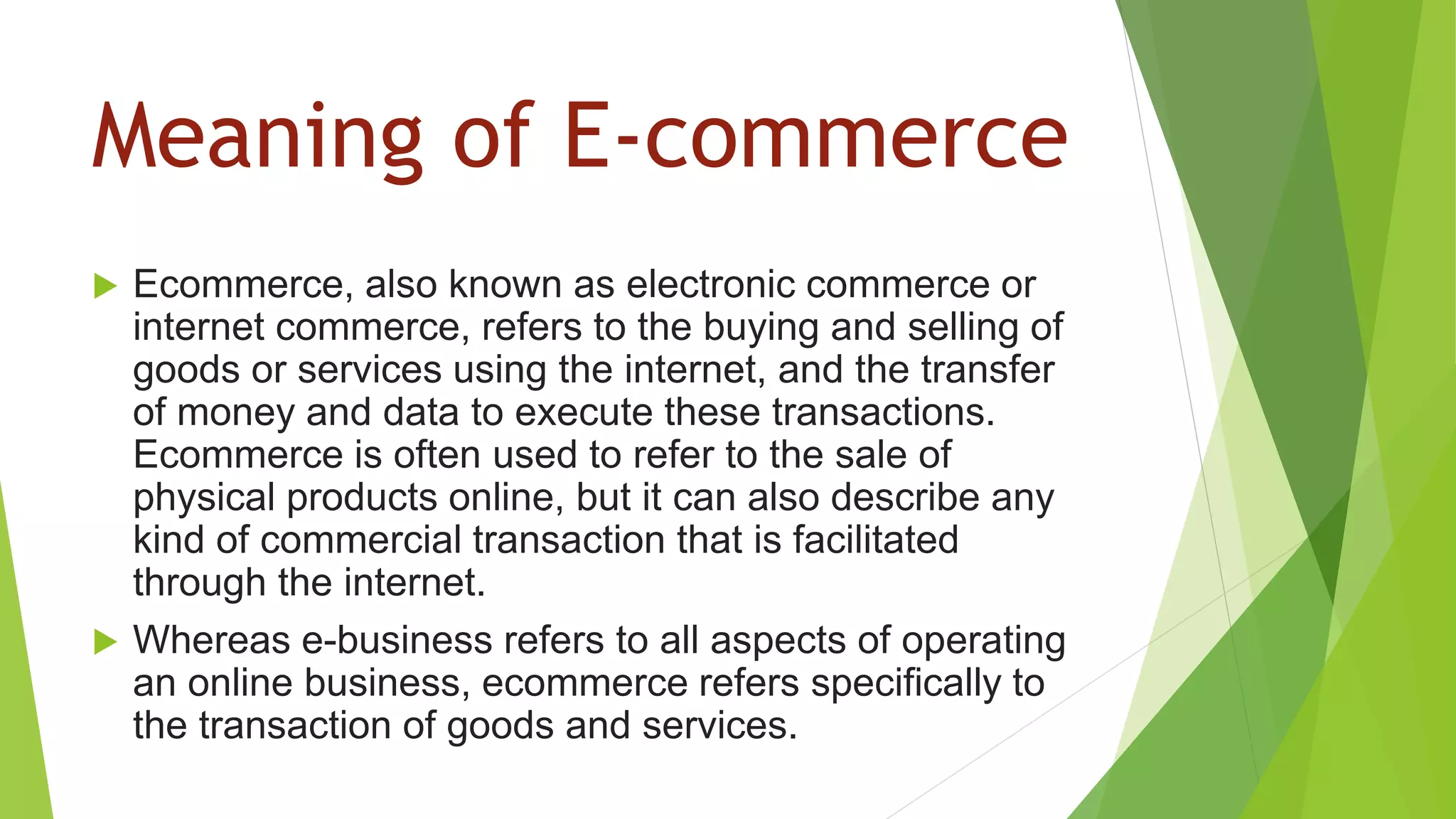 A world of e-commerce | PPTX