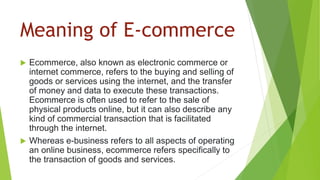 A world of e-commerce | PPTX