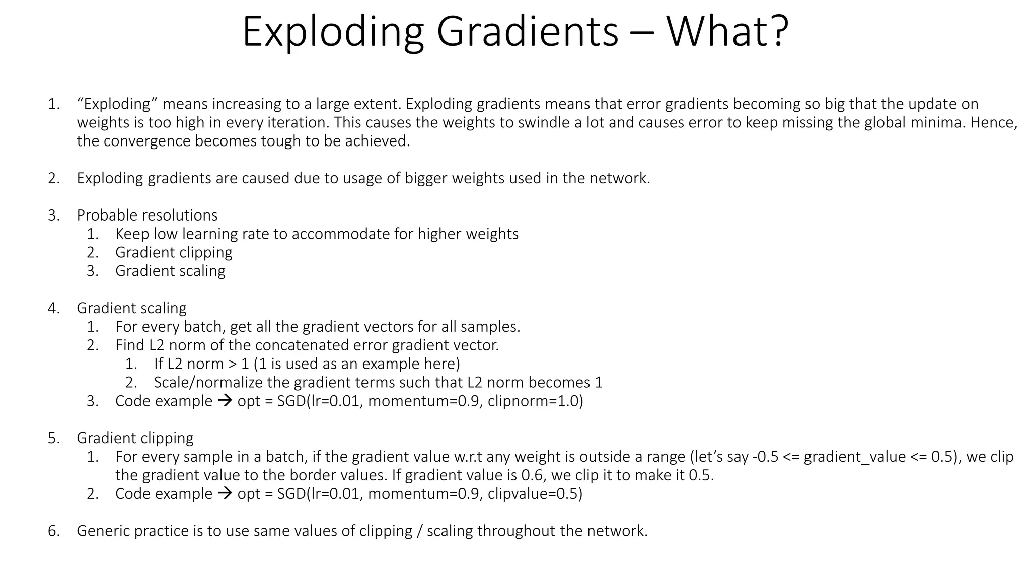 Vanishing & Exploding Gradients | PPT