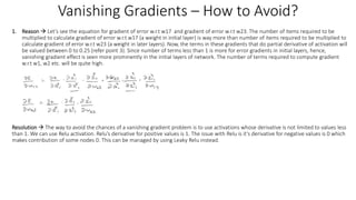 Vanishing & Exploding Gradients | PPT