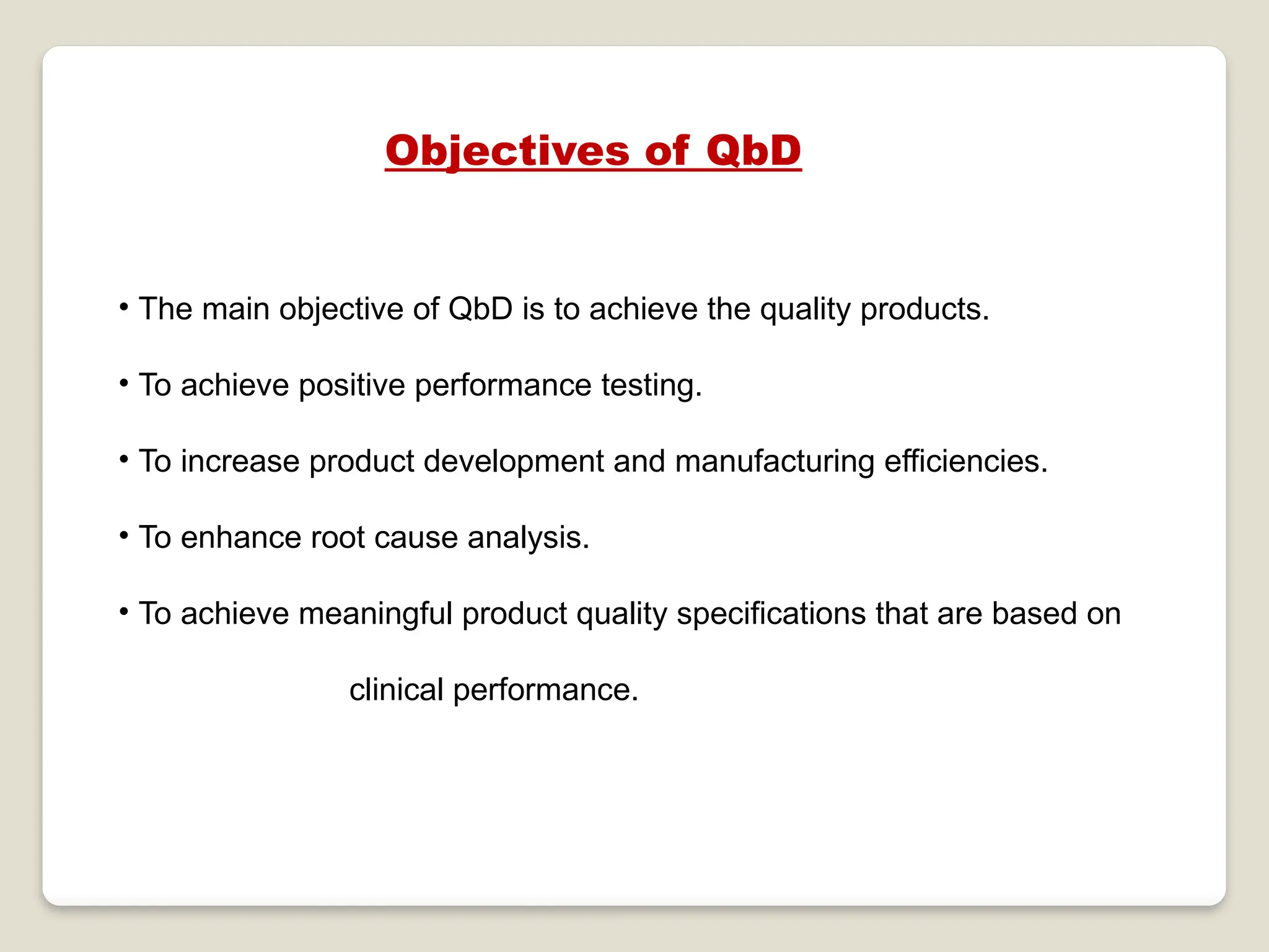 Quality By Design In pharmaceutical Development | PPTX