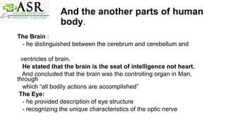 History of anatomy Greek period Herophilus | PPT