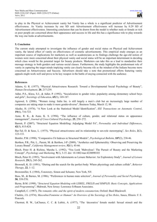 Vanity of Indians and the Success of the Cosmetic Advertisements | PDF ...