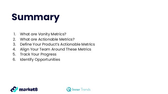 Vanity vs Actionable metrics: Data Led Program Episode 1 | PPT