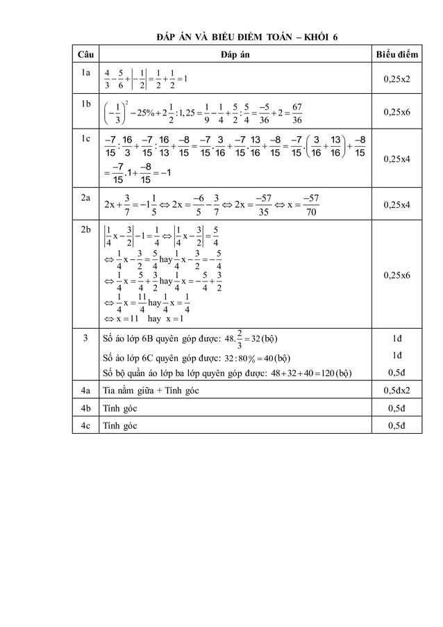 Đề Thi HK2 Toán 6 - THCS Văn Lang | DOCX