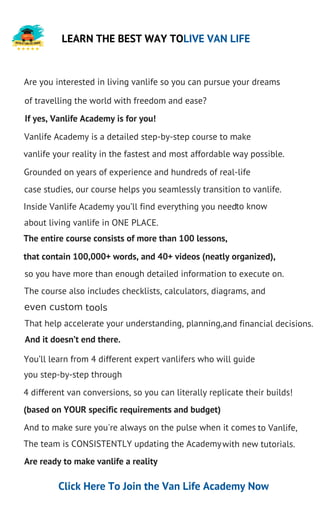van life basics | PDF