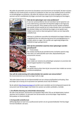 Van Missie Naar Strategie | DOC | Business | Business and Finance