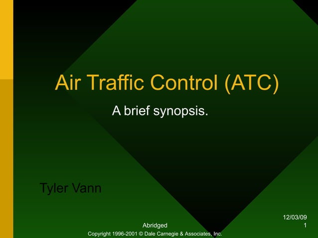 ATC | PPT | Air Travel | Travel Type