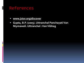 Uttarakhand Van panchayat | PPTX