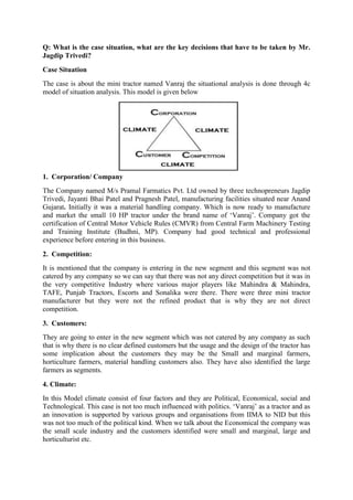 Vanraj mini tractor case study | DOCX