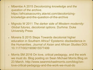 Van rooyen decolonising the curriculum may 2016 | PPT