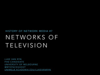 Networks of Television | PDF