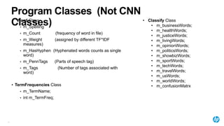 Classification of CNN.com Articles using a TF*IDF Metric | PPTX