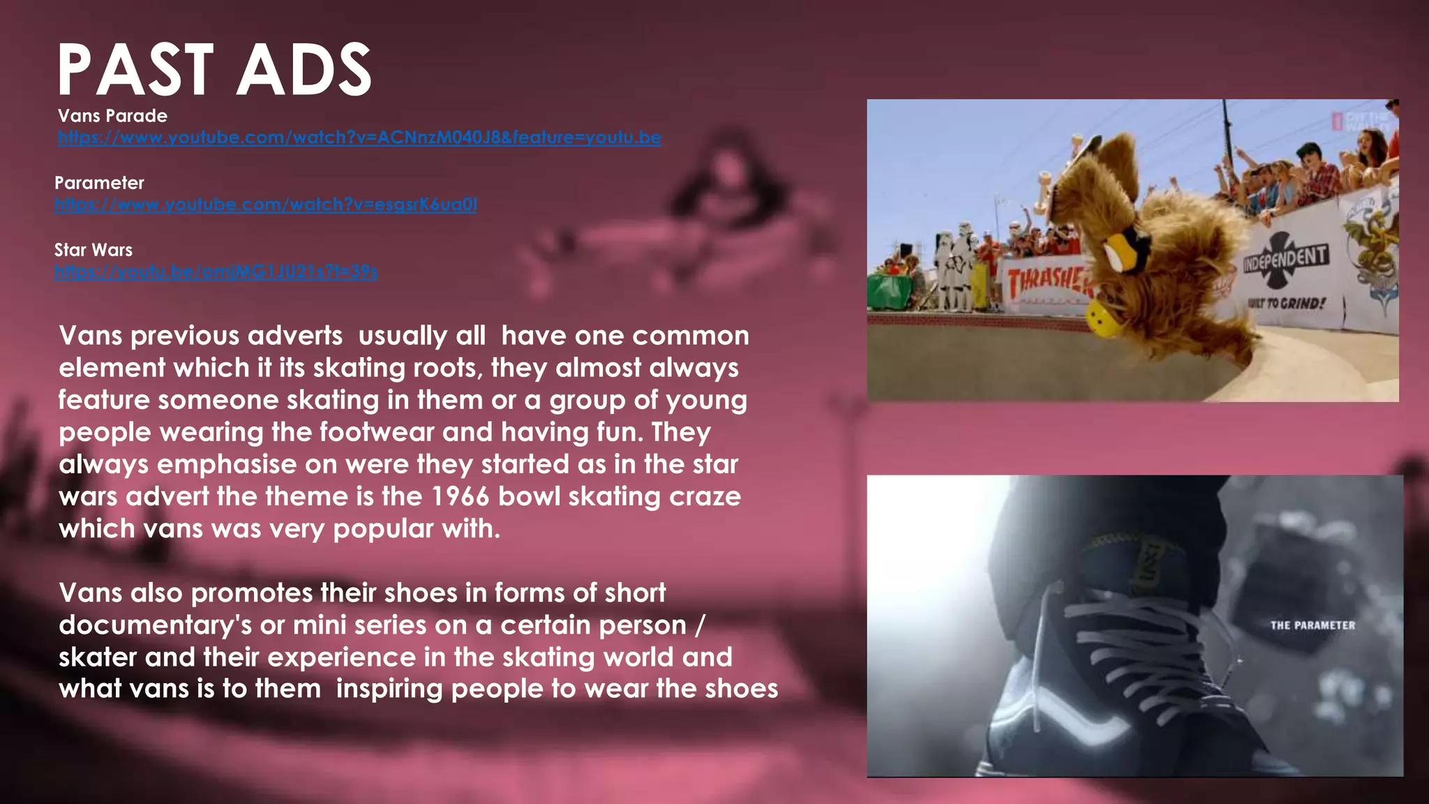 Vans of the wall - Advert Presentation | PPTX