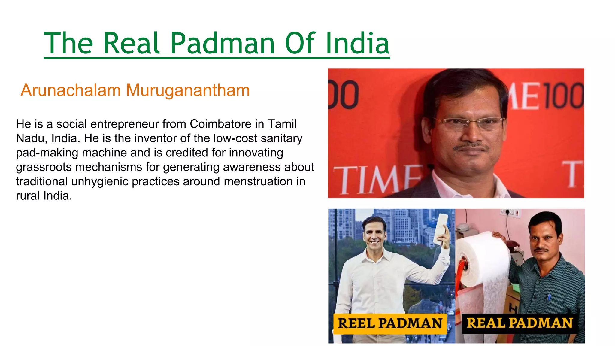 Entrepreneurial learnings from "PADMAN" movie | PPTX