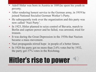 nazism and rise of adolf hitler CHAPTER FORM HISTORY | PPTX
