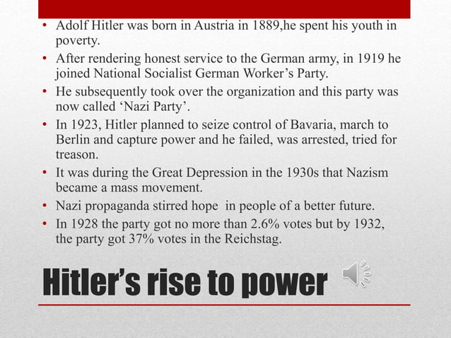 nazism and rise of adolf hitler CHAPTER FORM HISTORY | PPTX | Death ...