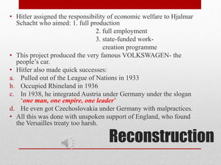 nazism and rise of adolf hitler CHAPTER FORM HISTORY | PPTX