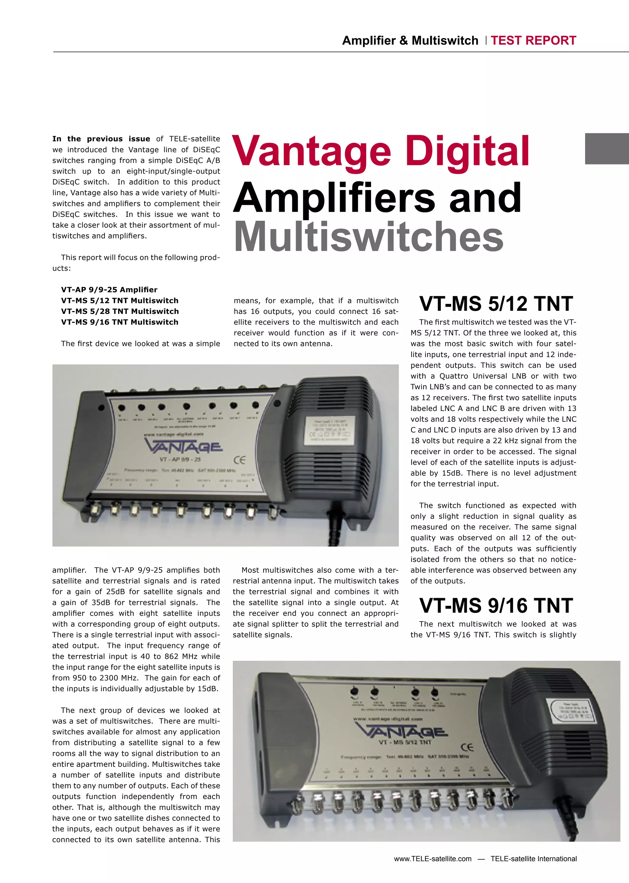 Vantage Multiswitch | PDF
