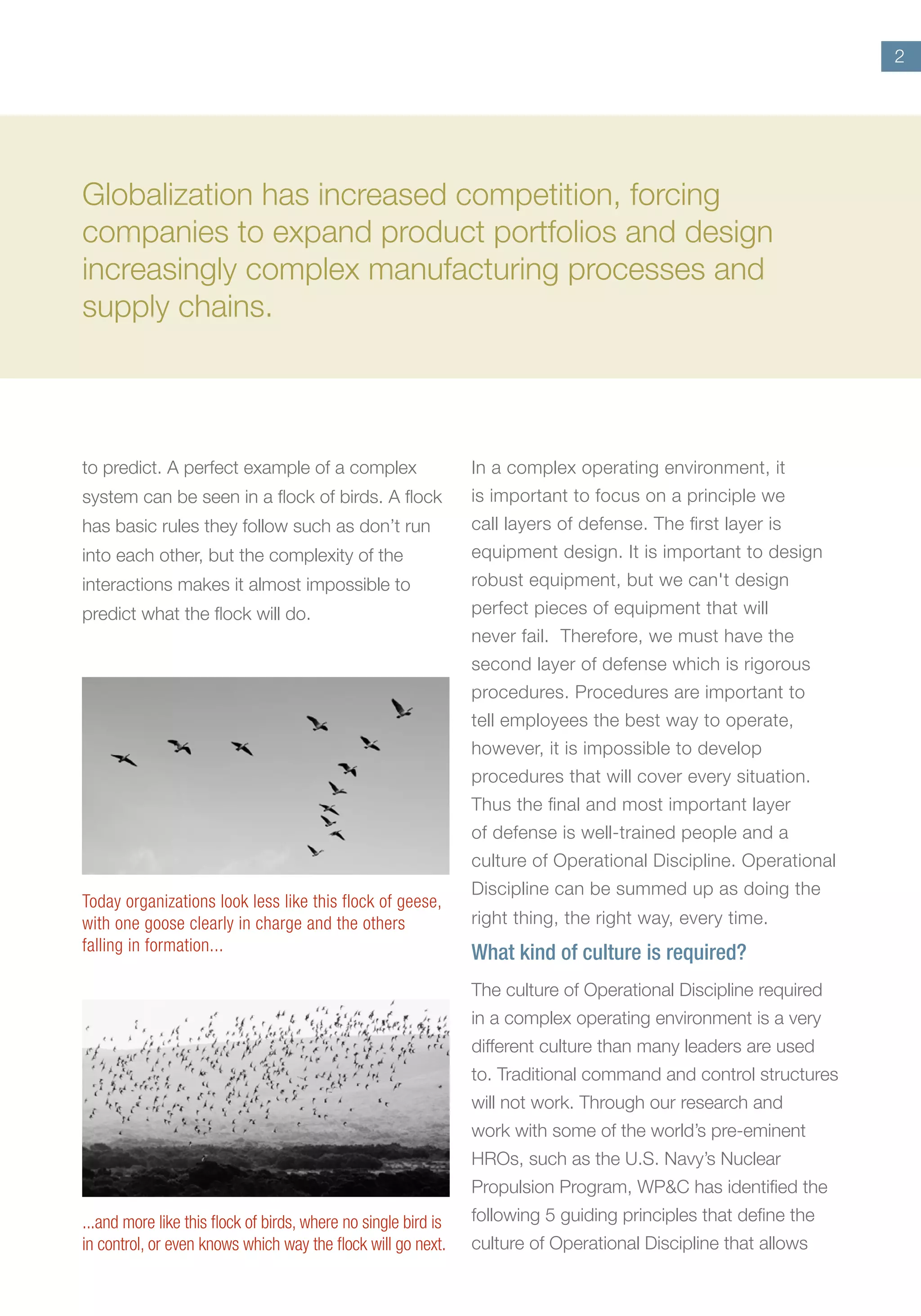 Creating a Culture of Operational Discipline that leads to Operational ...