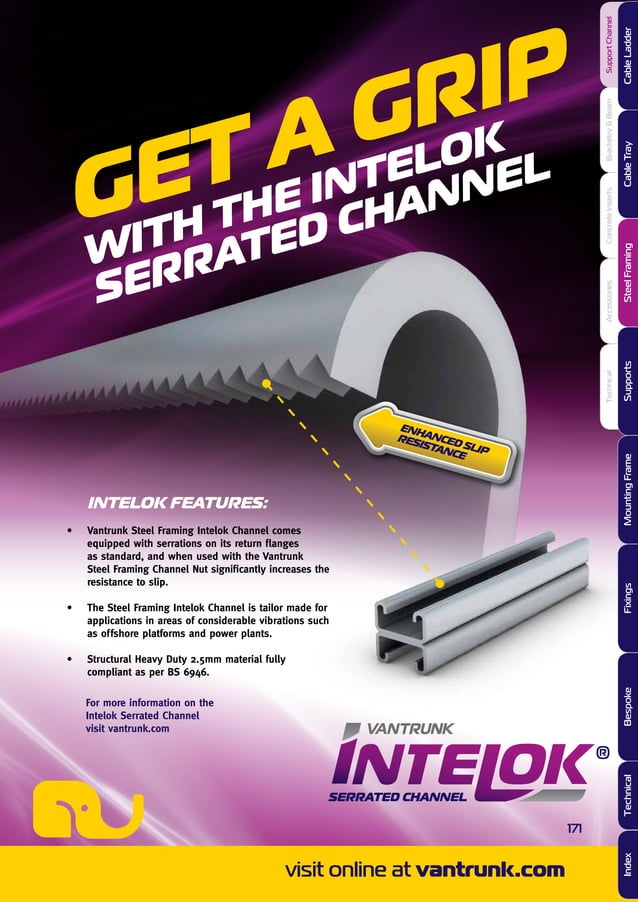 Vantrunk Intelok Support Channel - Steel Framing Intelok Channel | PDF
