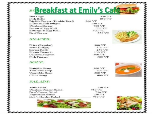 Different Delicious Dishes at Emily's Cafe in Vanuatu