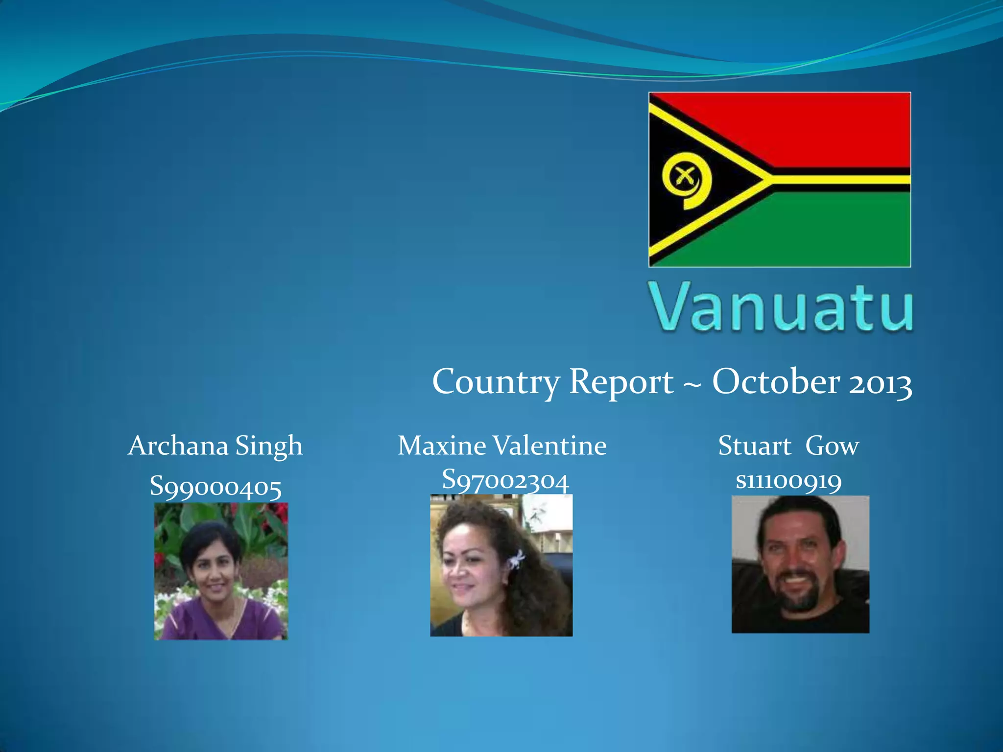 Vanuatu Country Brief 2013 | PPT