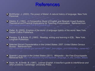 Van Vorst Language Comparison | PPT
