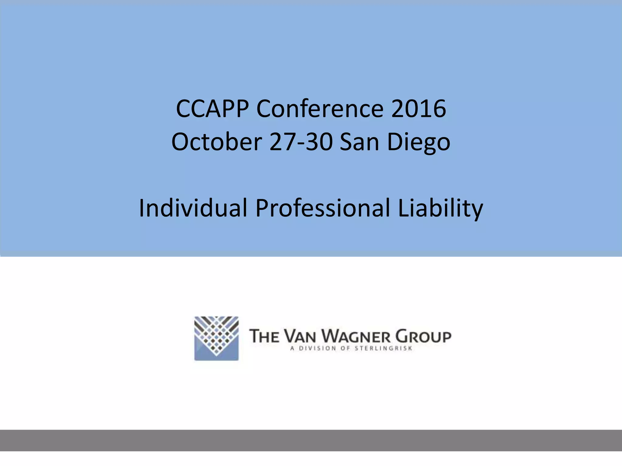 Van Wagner CCAPP Presentation - RPG | PPTX