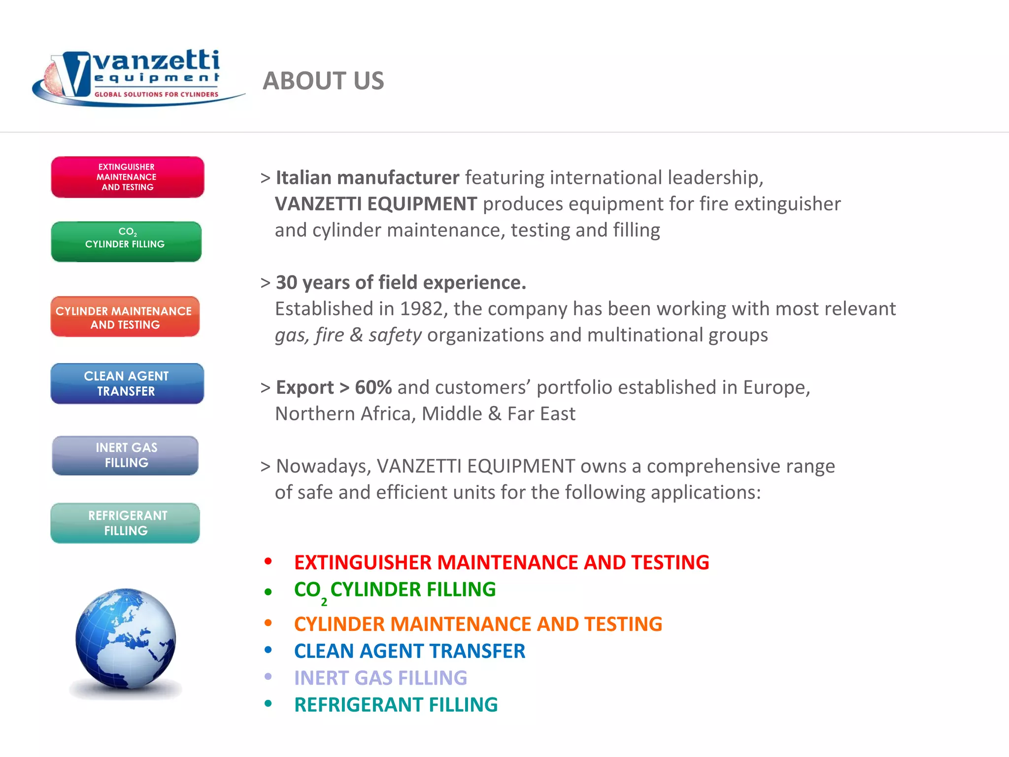 EQUIPMENT FOR EXTINGUISHER & CYLINDER MAINTENANCE AND TESTING / CLEAN ...