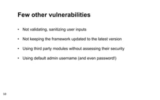 Vulnerability assessment of PHP Frameworks | PPTX | Web Development ...
