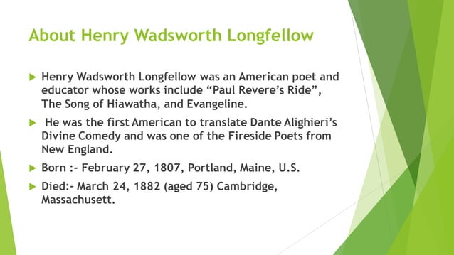 Henry wadsworth longfellow | PDF