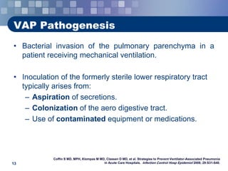 Ventilator associated pneumonia . Egyptian review | PDF