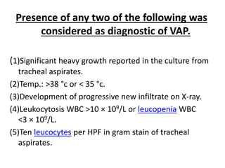 VAP BUNDLE, VENTILATOR ASSOCIATED PNEUMONIA BUNDLE | PPT