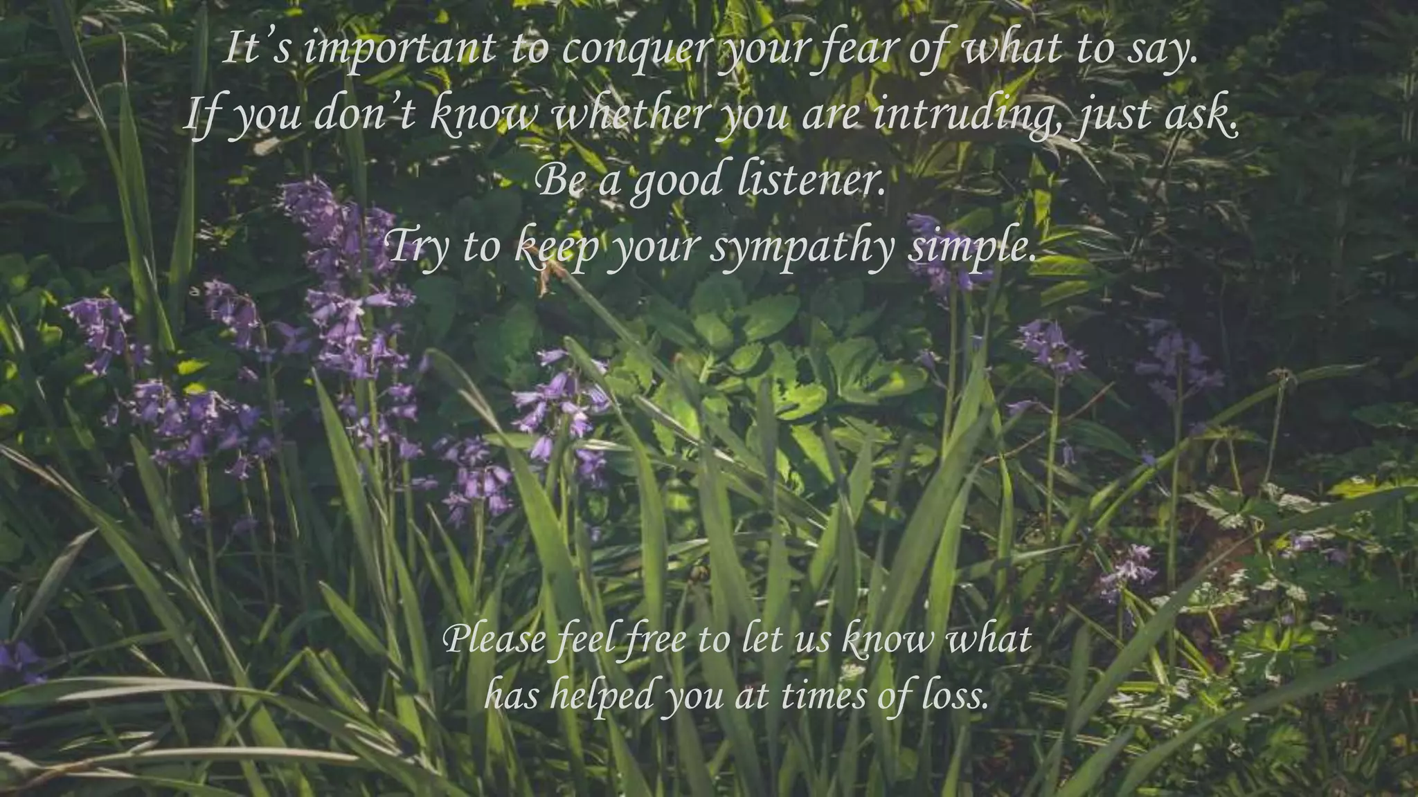 Words of sympathy | PPTX