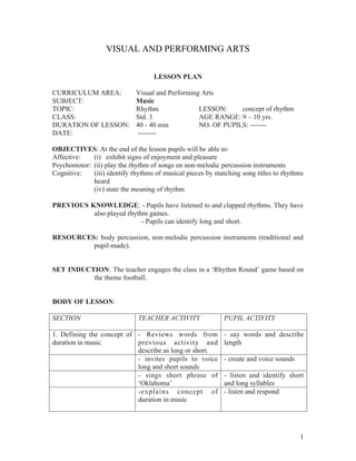 Vapa lesson plan | PDF