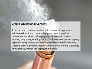 Five Tips for Running Successful Vape Ads to Drive Traffic | PPTX